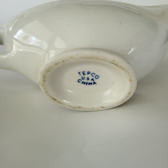 Tepco | Dining | Vintage Tepco China White Restaurant Ware Gravysauce Boat Large Made In Usa ...